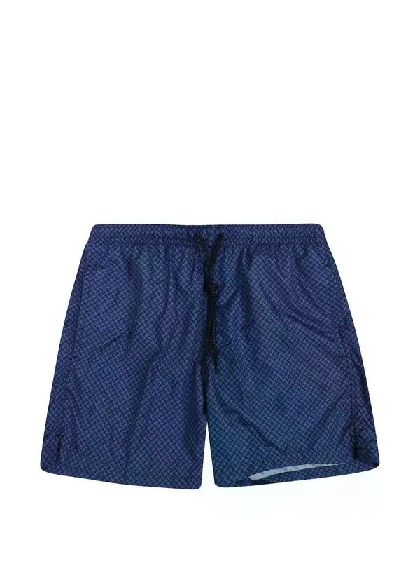 DRUMOHR Geometric-print Swim Shorts - Blue