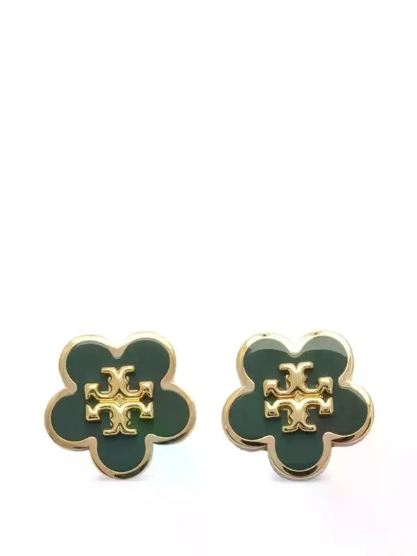 Tory Burch Kira Enamel Flower Stud Earrings - Gold