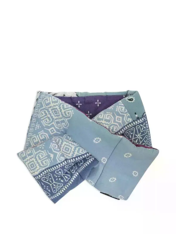 Kapital Patchwork Scarf - Blue