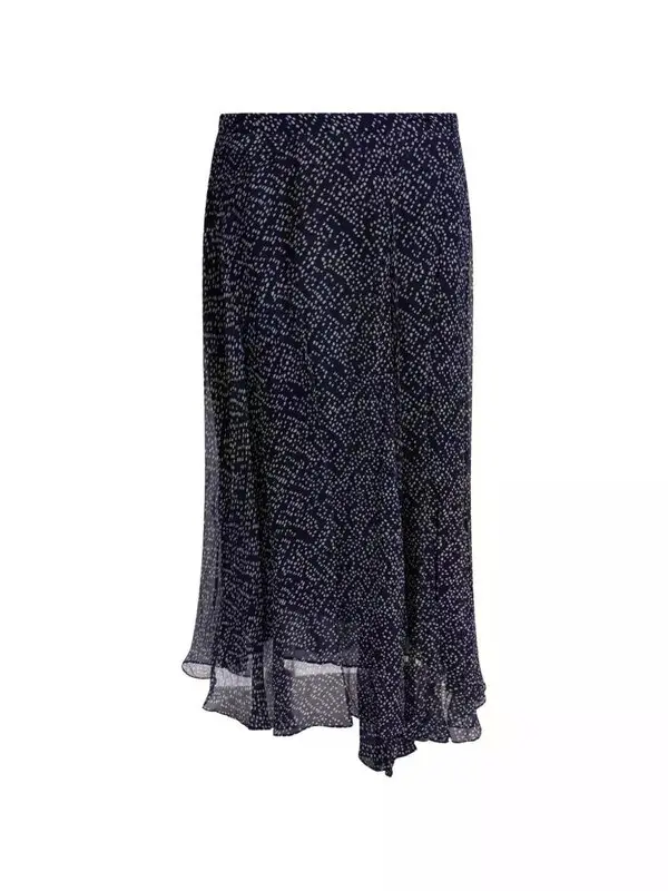 MARANT ETOILE Lycia Asymmetric Patterned Midi Skirt
