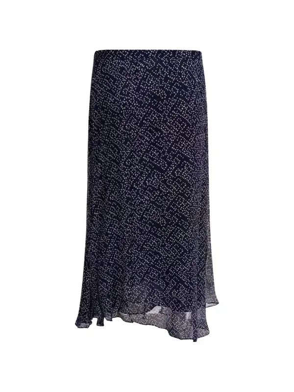 MARANT ETOILE Lycia Asymmetric Patterned Midi Skirt