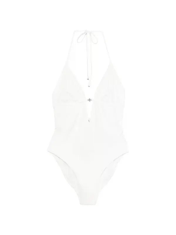 Tory Burch Logo One-piece Swimsuit - White