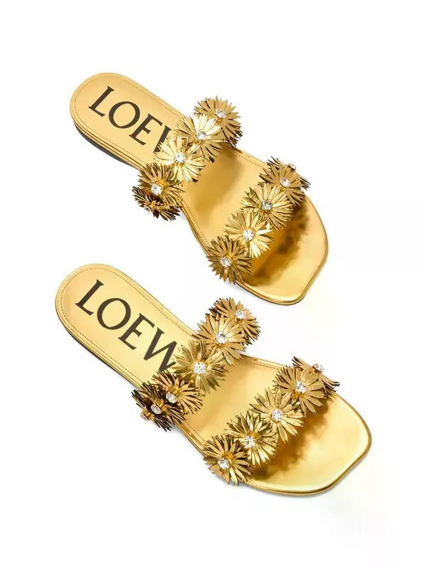 Loewe Flower-embellished Flat Sandals