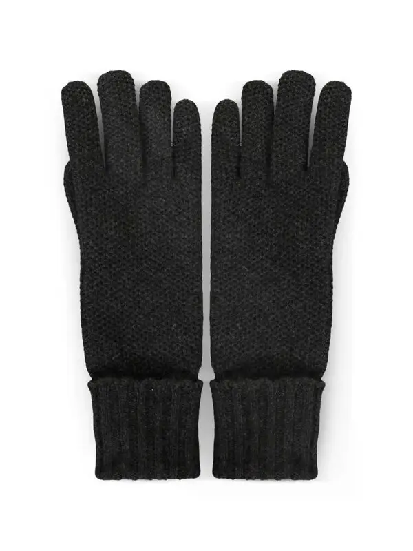 MOORER Ribbed-trim Gloves - Grey