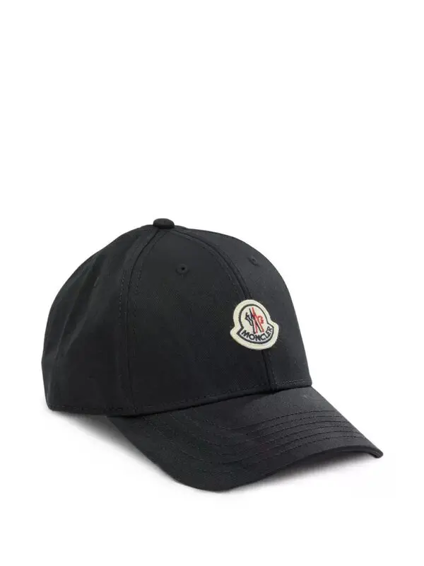 Moncler Logo Patch Baseball Cap - Black