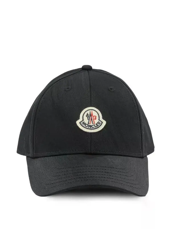 Moncler Logo Patch Baseball Cap - Black