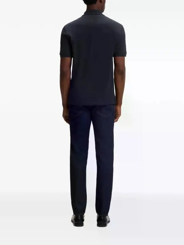 BOSS Pallas Polo Shirt In Cotton Piqué With Embroidered Logo - Blue