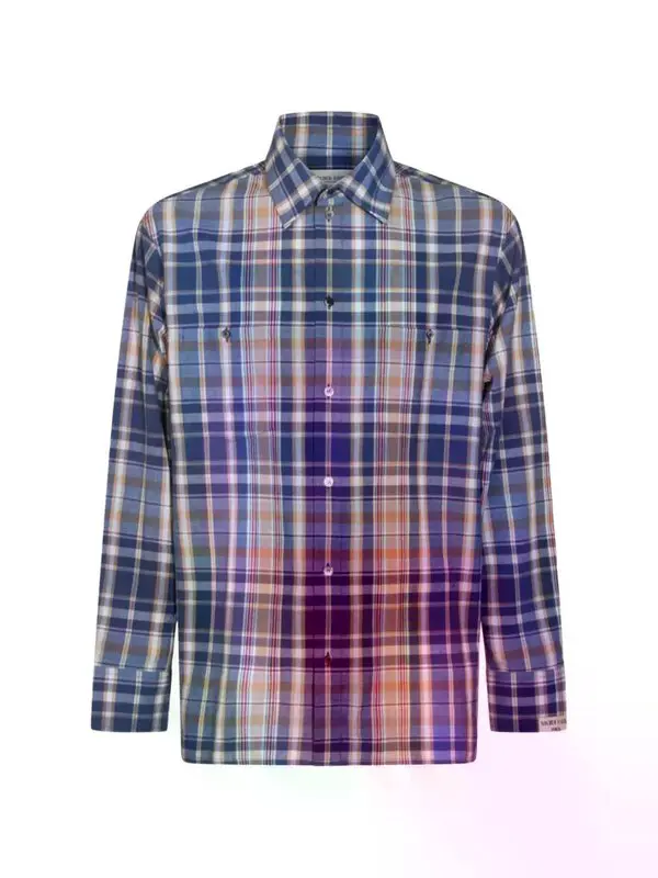 GOLDEN GOOSE Checked Cotton Oversized Shirt