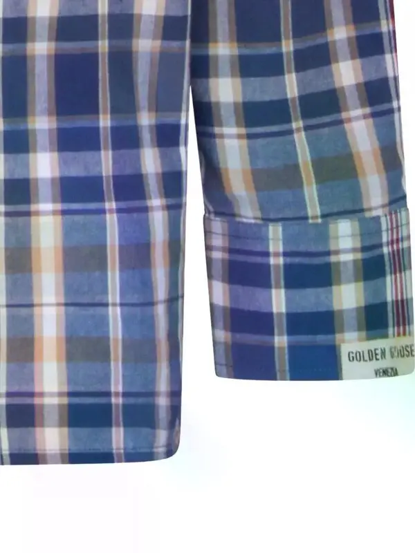 GOLDEN GOOSE Checked Cotton Oversized Shirt