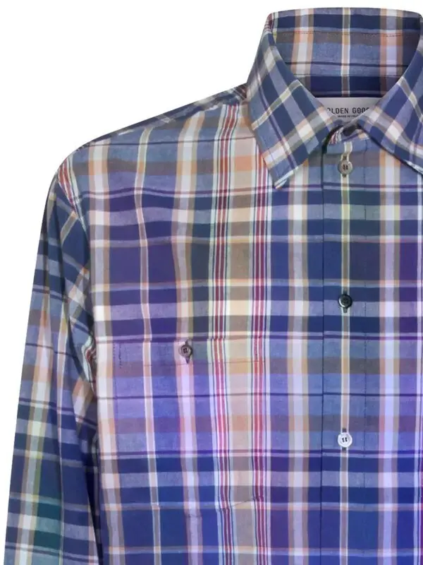 GOLDEN GOOSE Checked Cotton Oversized Shirt