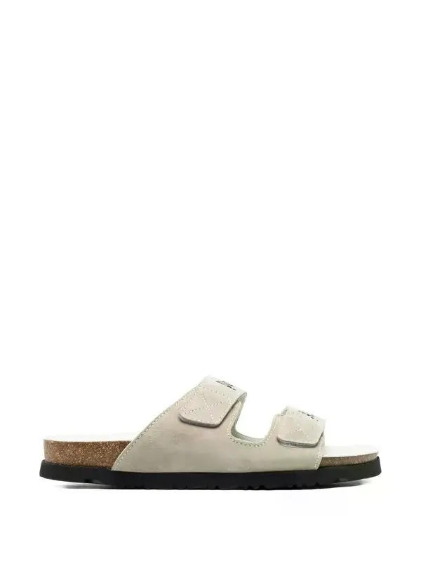 Palm Angels Logo-printed Slide Sandals - Neutrals