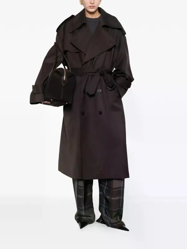 THE FRANKIE SHOP Dursley Tailored Trench Coat - Brown
