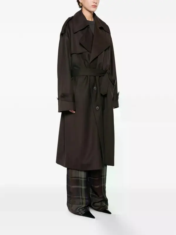 THE FRANKIE SHOP Dursley Tailored Trench Coat - Brown