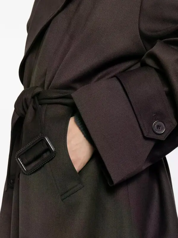 THE FRANKIE SHOP Dursley Tailored Trench Coat - Brown