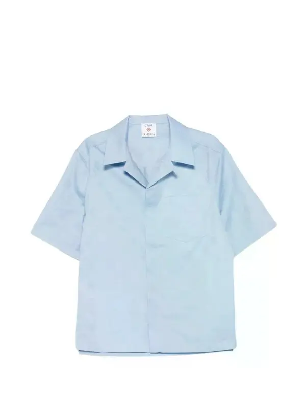 Casablanca Monogram Short-sleeve Shirt - Blue