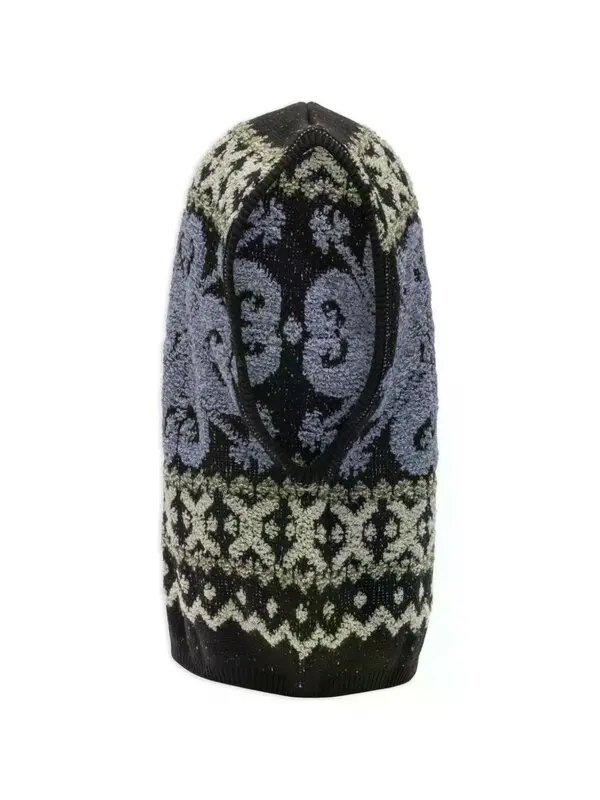 Kapital Patterned Balaclava - Black