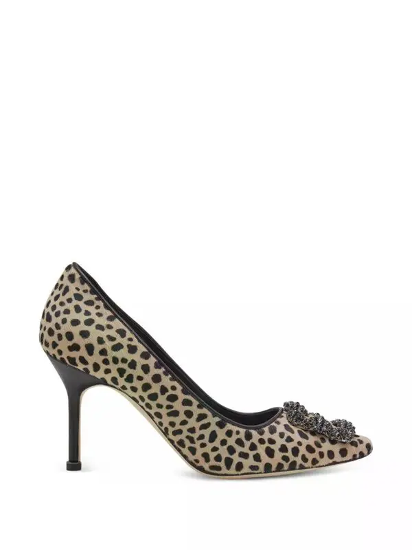 Manolo Blahnik Hangisi Leopard-print Pumps
