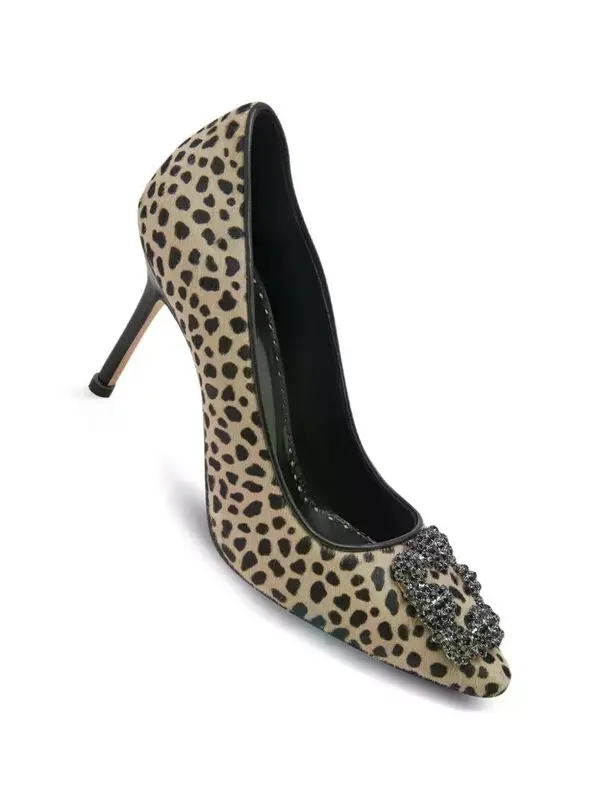Manolo Blahnik Hangisi Leopard-print Pumps