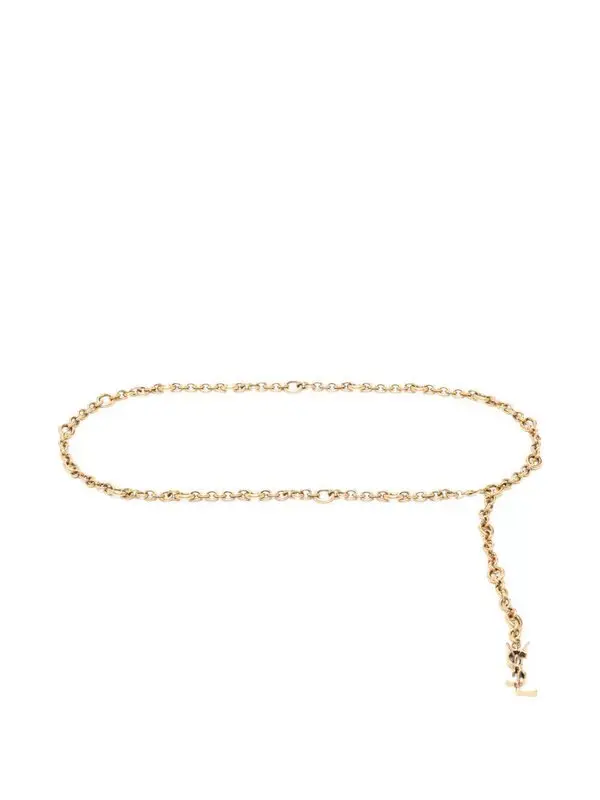 Saint Laurent Logo-detail Chain Belt - Gold