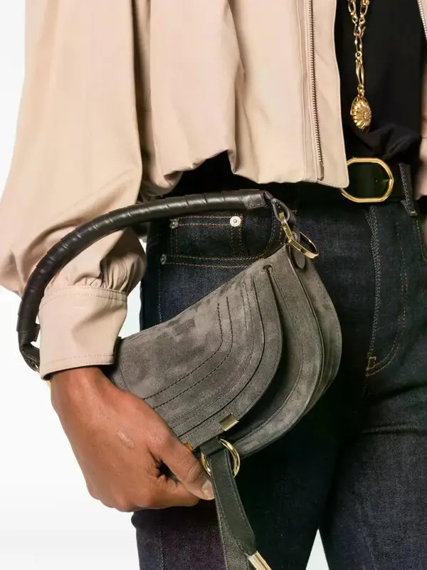 Chloé Suede Shoulder Bag - Grey