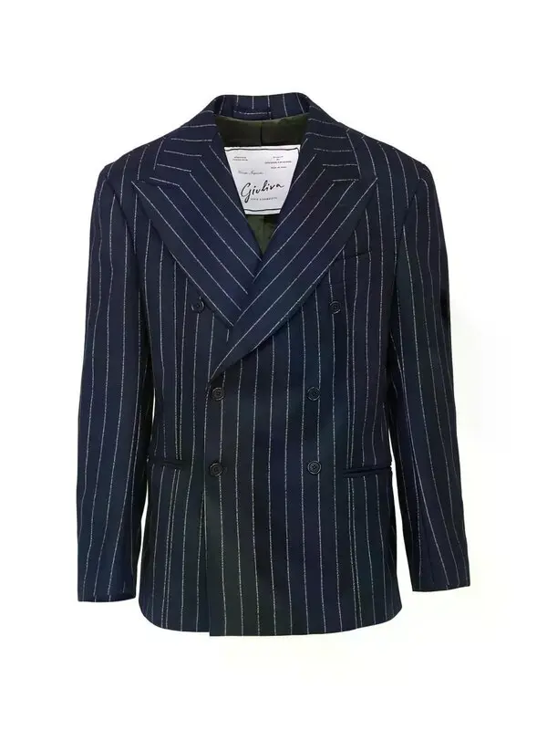 Giuliva Heritage Striped Double-breasted Blazer