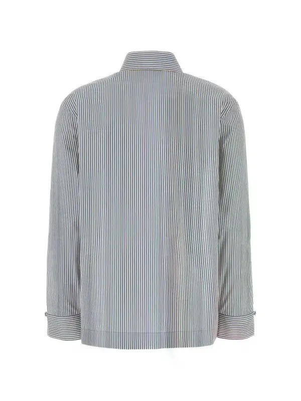 Fendi Striped Poplin Shirt - Blue
