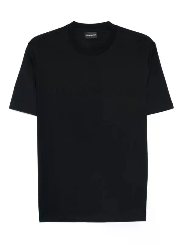 Emporio Armani Embossed Crew-neck T-shirt - Black