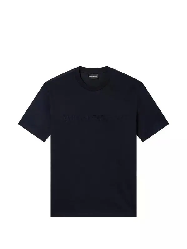 Emporio Armani Embossed Crew-neck T-shirt - Black