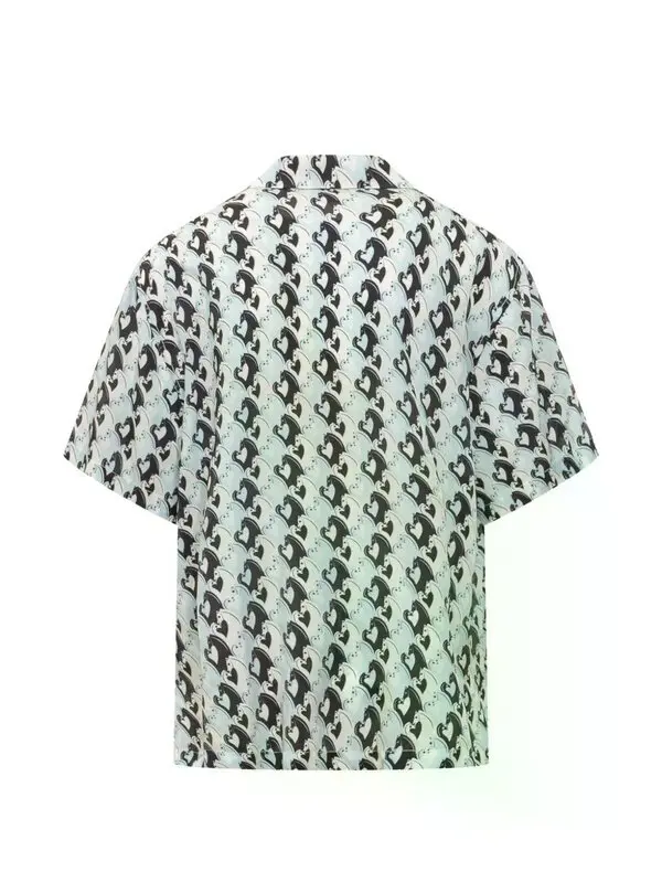 LANVIN Cuban Collar Patterned Shirt