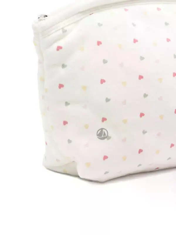 Petit Bateau Heart-print Makeup Bag