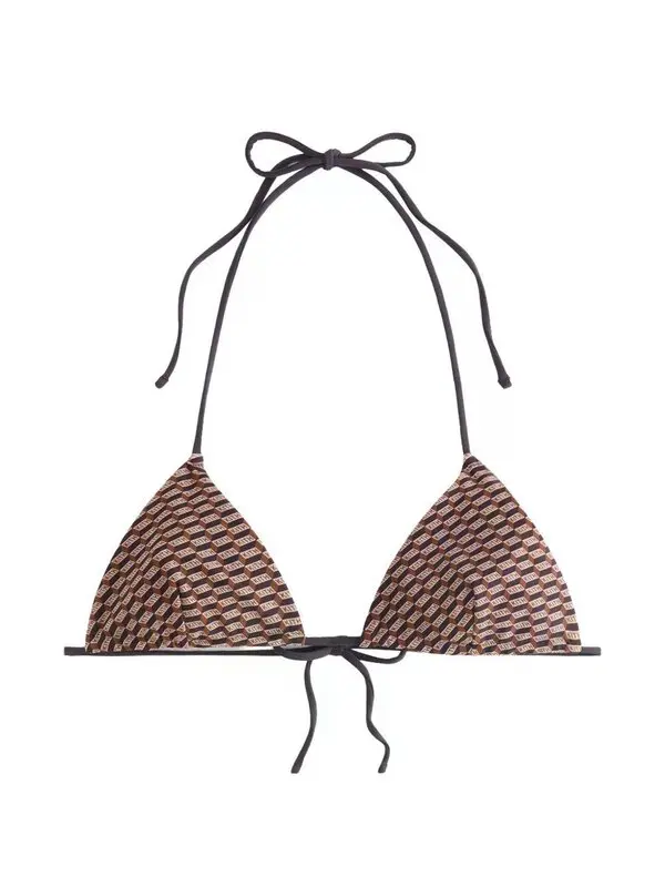 Kith Talia Li Logo Bikini Top - Brown