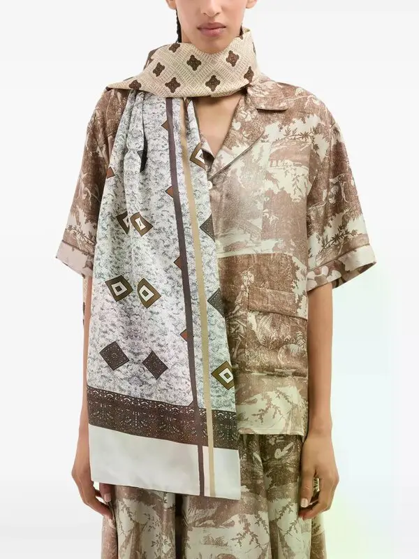 PIERRE-LOUIS MASCIA Aloesta Geometric Print Scarf