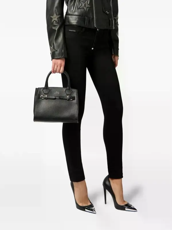 Philipp Plein Dynasty Leather Tote - Black