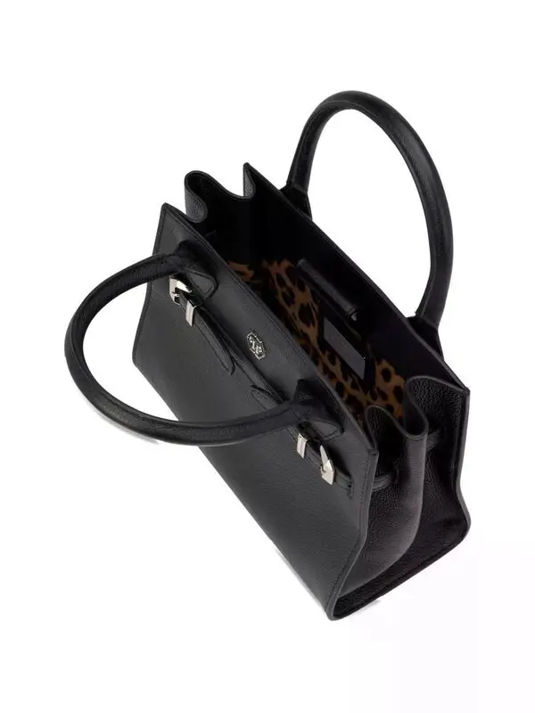 Philipp Plein Dynasty Leather Tote - Black