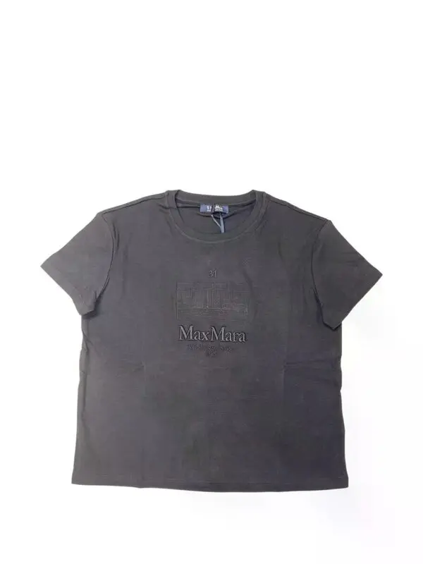Max Mara Logo-detail T-shirt - Grey