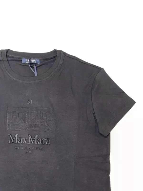 Max Mara Logo-detail T-shirt - Grey