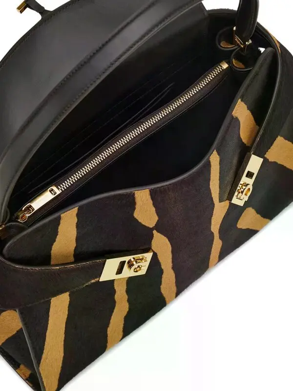 FERRAGAMO M Hug Zebra-pattern Shoulder Bag
