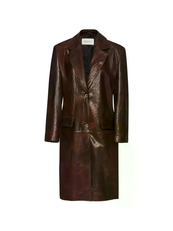 Magda Butrym Button-up Leather Coat
