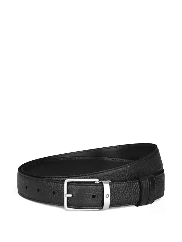 Montblanc Rectangle-buckle Reversible Belt - Black
