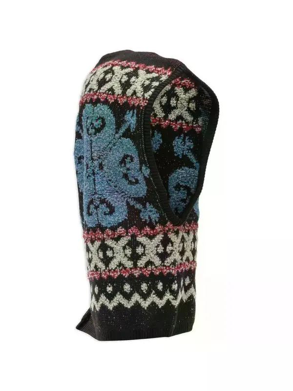 Kapital Patterned Balaclava - Black