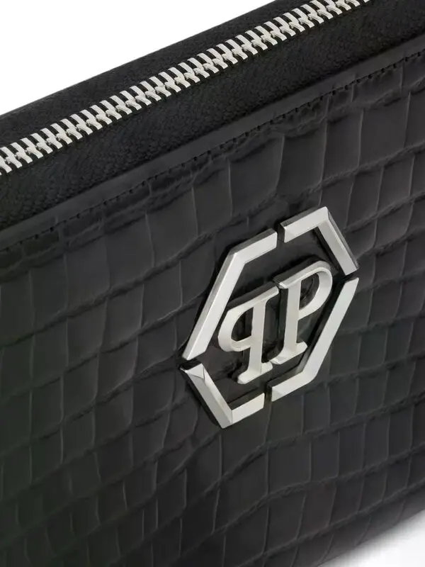 Philipp Plein Croc-embossed Zip-around Wallet
