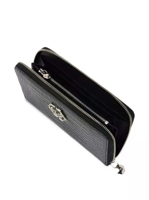 Philipp Plein Croc-embossed Zip-around Wallet