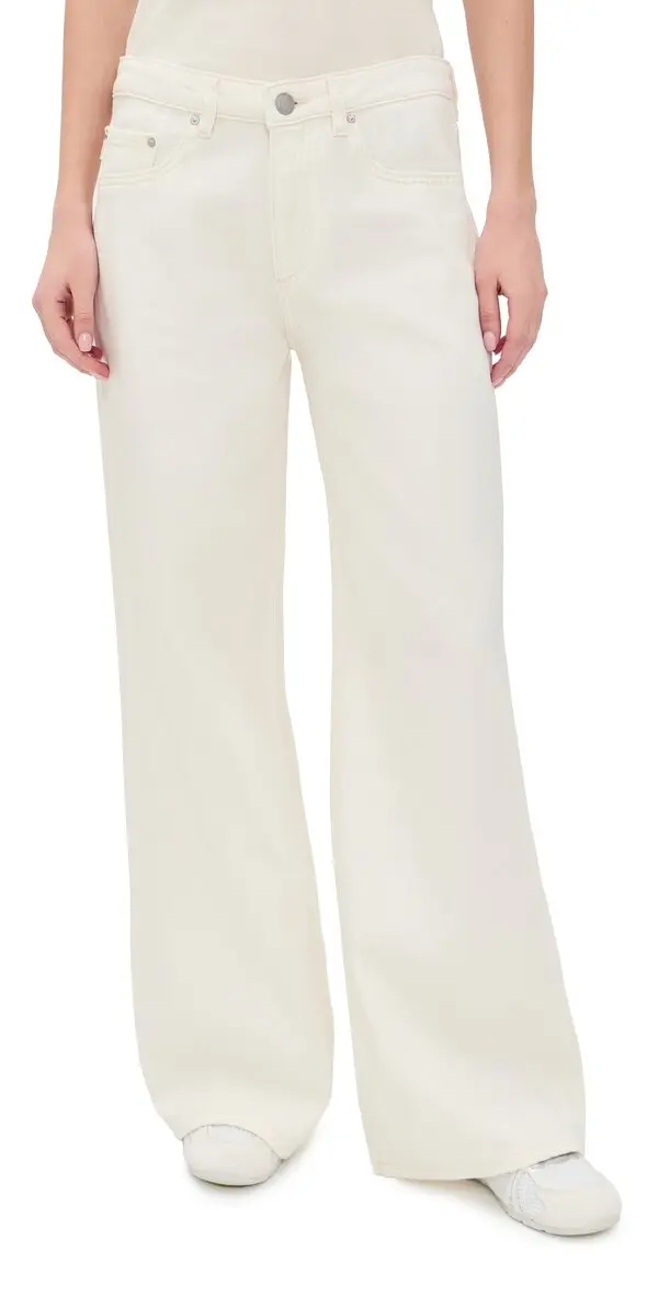 DL1961 Alex Baggy Low Rise Jeans - Eggshell Aura