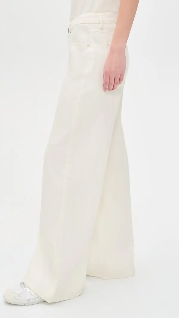 DL1961 Alex Baggy Low Rise Jeans - Eggshell Aura