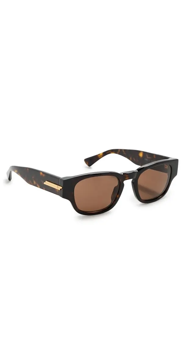 Bottega Veneta Sunglasses With Logo Accent - Havana-havana-brown