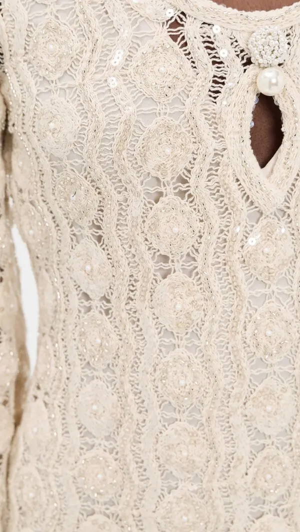 Alexis Micah Mini Dress - Beaded Macrame