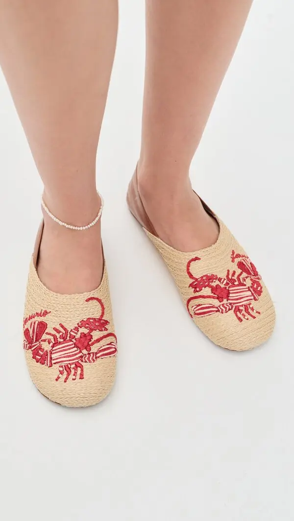 Farm Rio Raffia Flat Loafers