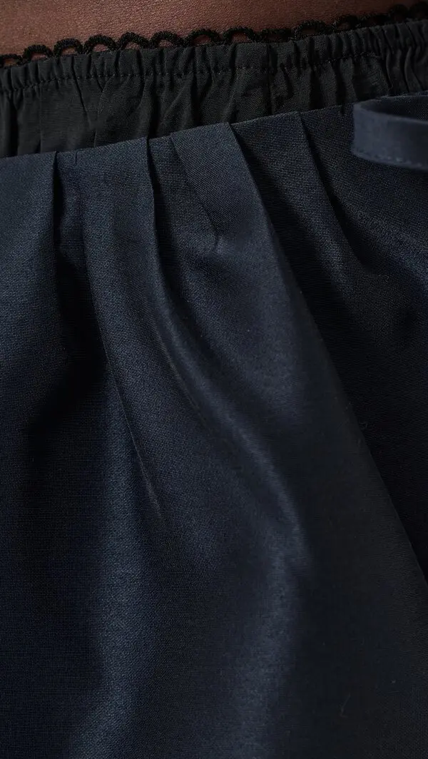 DUNST Layered Pleated Satin Skirt