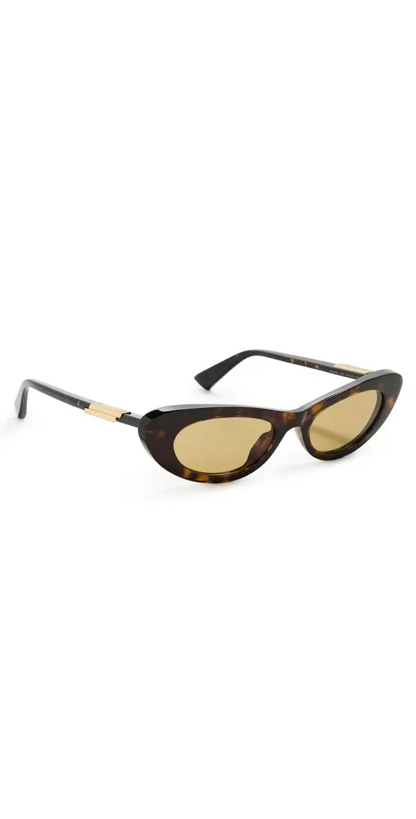 Bottega Veneta Snap Cateye Sunglasses - Havana-havana-yellow