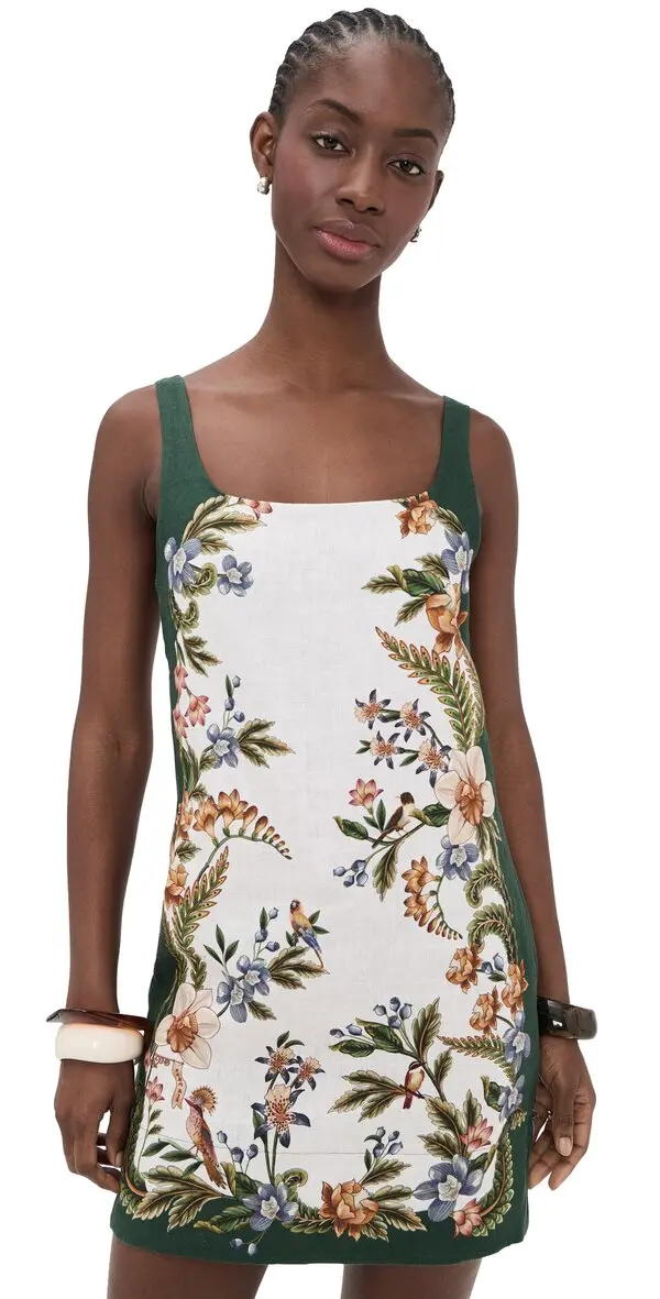 Farm Rio Botanical Print Mini Dress
